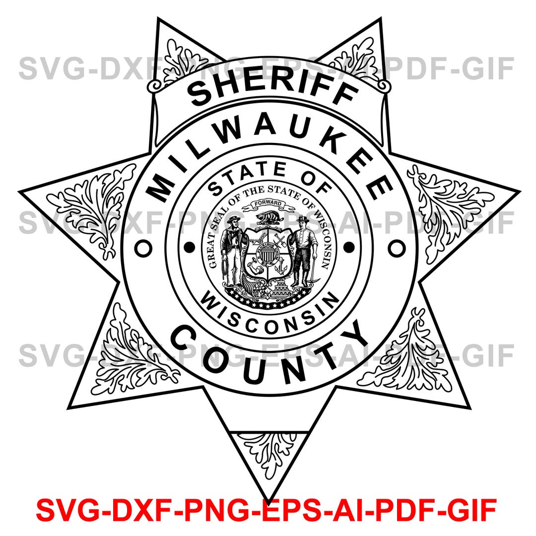 Wisconsin Milwaukee, County Sheriff, Logo, Badge, Laser Cutting, Vector ...