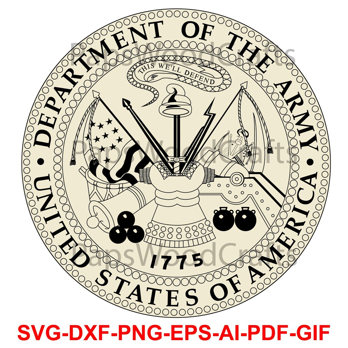 Department, United States Army, Logo, Badge, Seal, Laser Cutting ...
