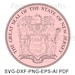 Great Seal, of the State of New Jersey, Badge, Seal, Logo, Laser ...
