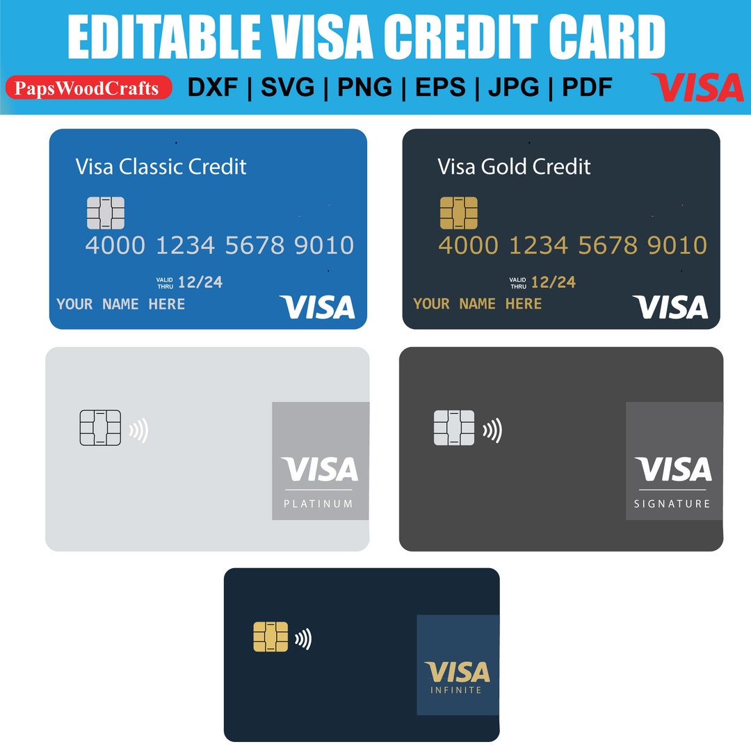 Editable Visa Credit Card,personalized Name Amex American Express ...