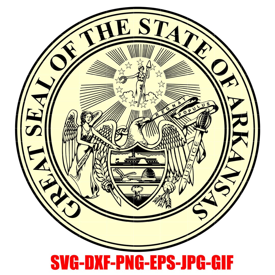 Seal of Arkansas, Badge, Seal, Laser Cutting, Vector Art, Cut Files ...