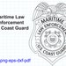 USCG Maritime, Law Enforcement, Coast Guard ME, Police Badge ,vector ...