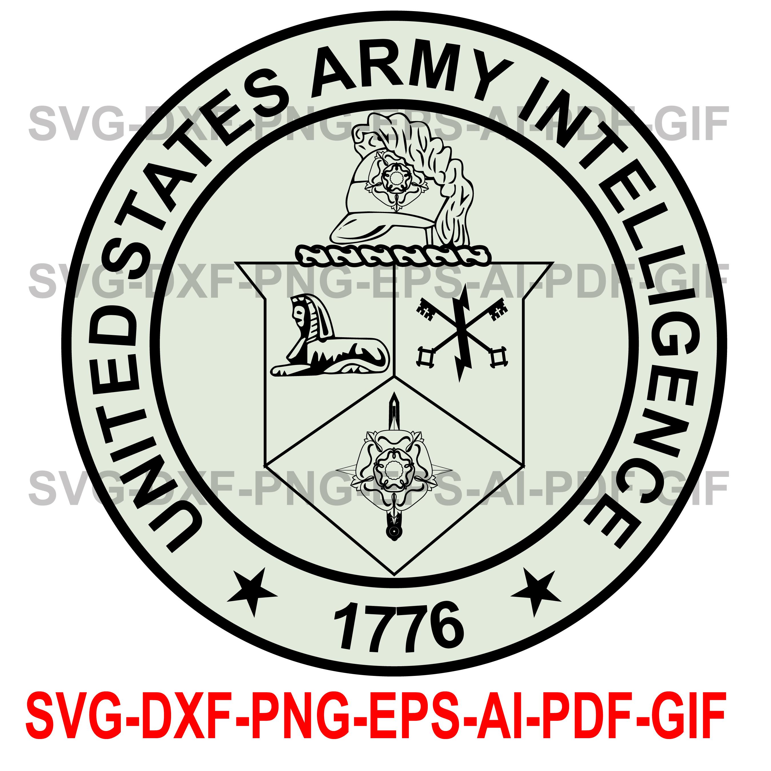 United States Army, Military Intelligence, Logo, Badge, Laser Cutting ...