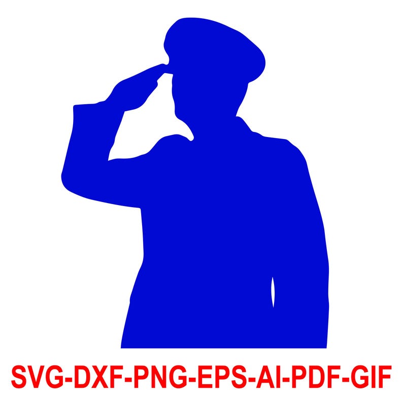 Us Officer Salute Svg, Salute Silhouette Svg, Soldier Svg, Laser ...