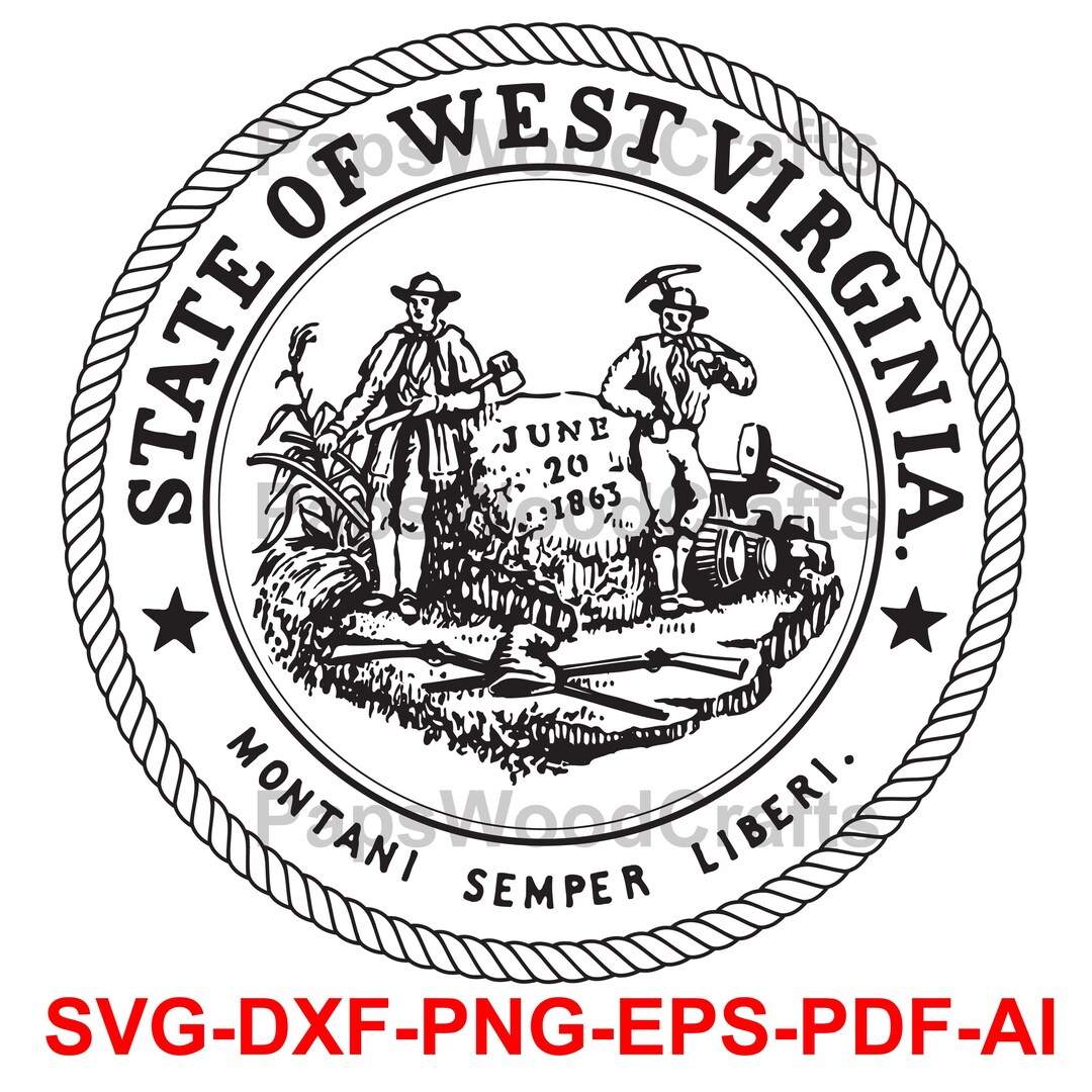 The Great Seal, of the State, of West Virginia, Badge, Logo, Seal ...