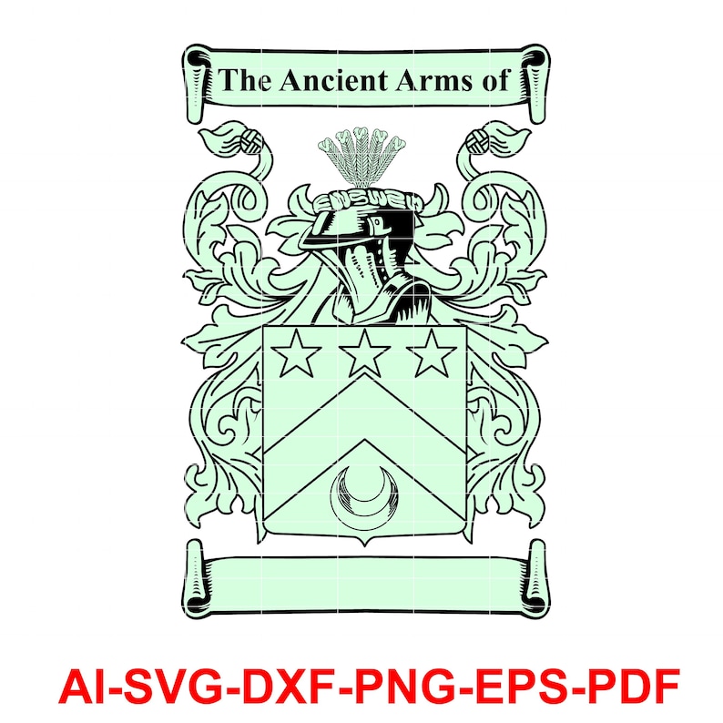 Family Crest , Coats of Arms, Logo, Seal, Custom, Ai, Vector, SVG, DXF ...