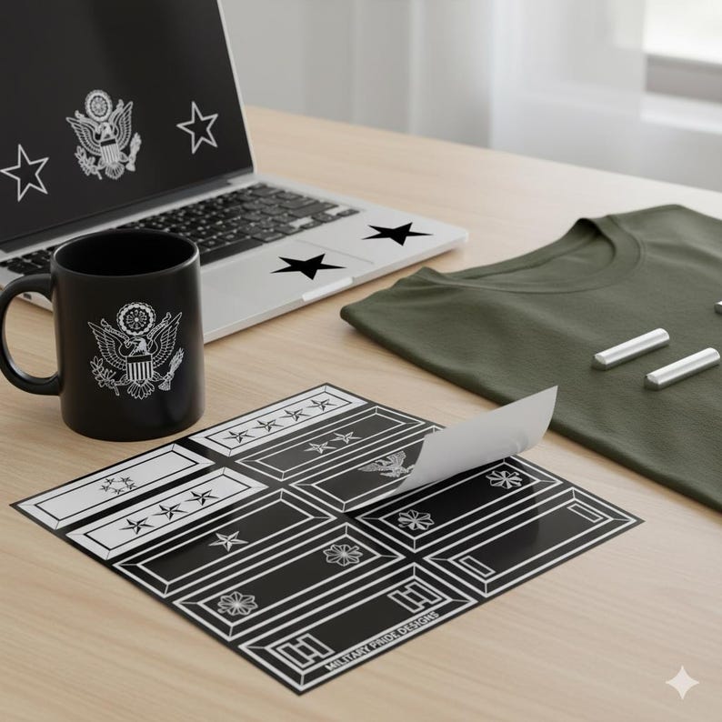 U.S. Army Officer Rank Insignia SVG & PNG - Digital Download - Etsy Canada