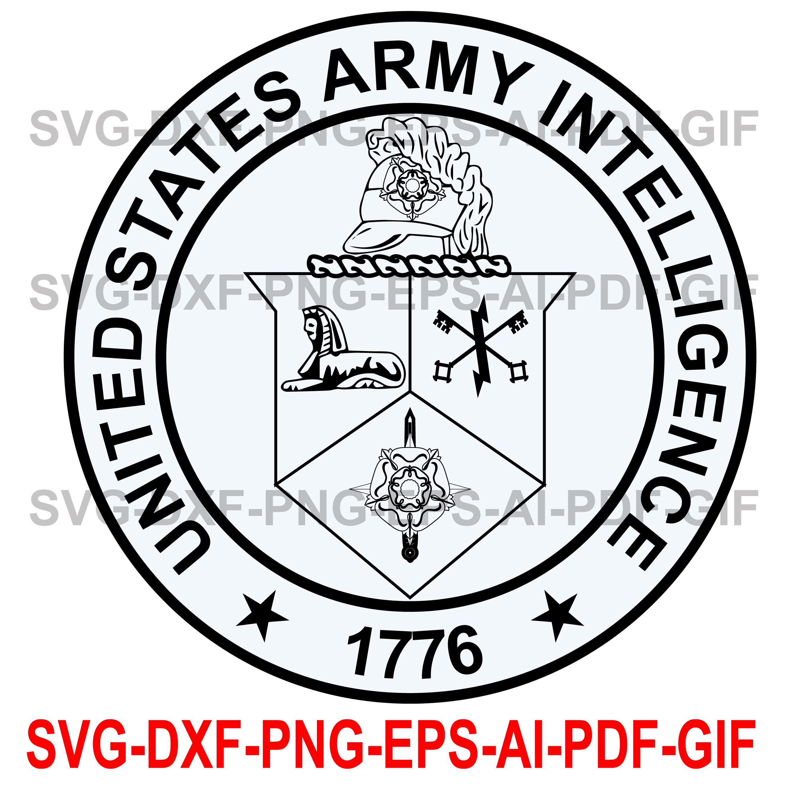 United States Army, Military Intelligence, Logo, Badge, Laser Cutting ...