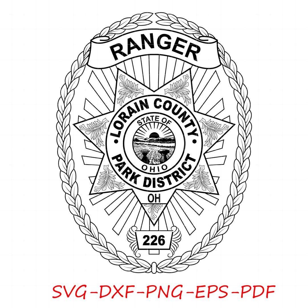State of Ohio, Ranger Park District, Badge, Seal, Logo, Laser Cutting ...