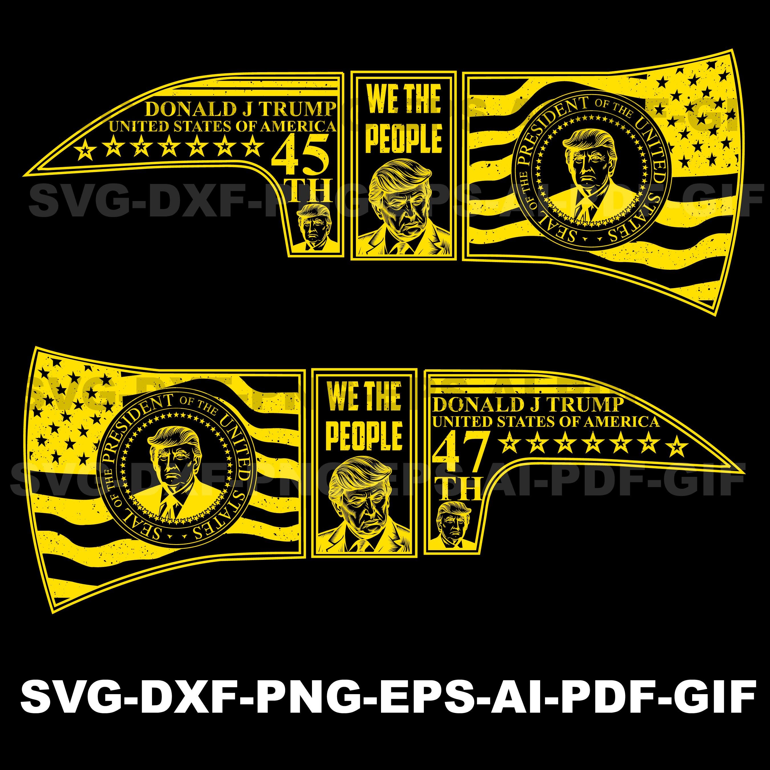Fire Axe Scroll, With Donald Trump, Laser Cutting, Vector Art, Cut ...