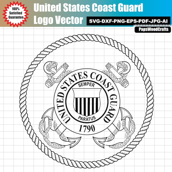 Coast Guard Vector - Etsy