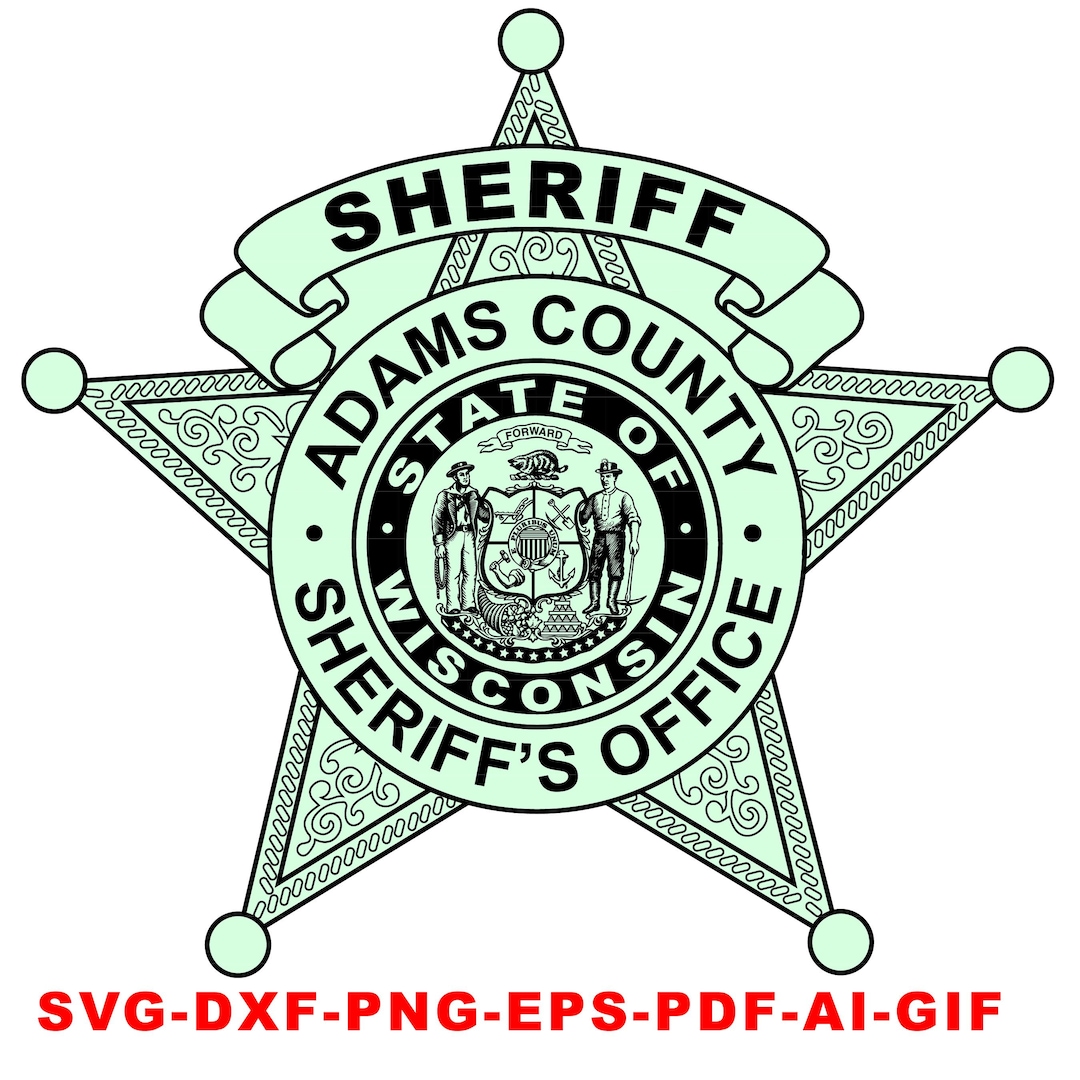 Adams County Sheriff, Badge, Seal, Laser Cutting, Vector Art, Cut Files ...