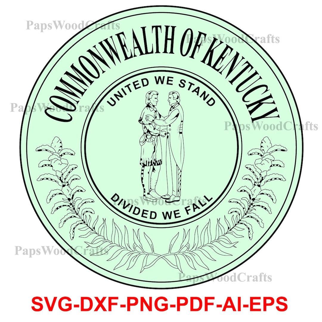 Seal of the Commonwealth, of Kentucky, Badge, Laser Cutting, Vector Art ...
