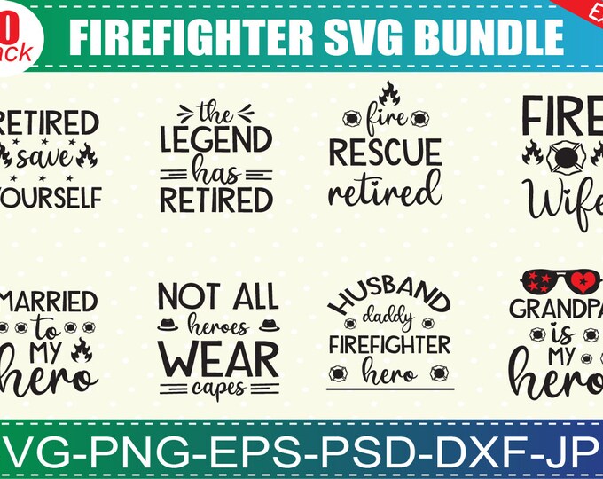 Firefighter Hose Wordart SVG - Png - Fcm - Eps - Dxf - Ai Cut File ...