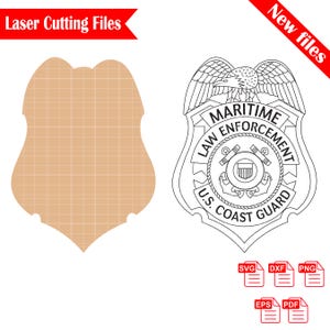 USCG Maritime, Law Enforcement, Coast Guard ME, Police Badge ,vector ...