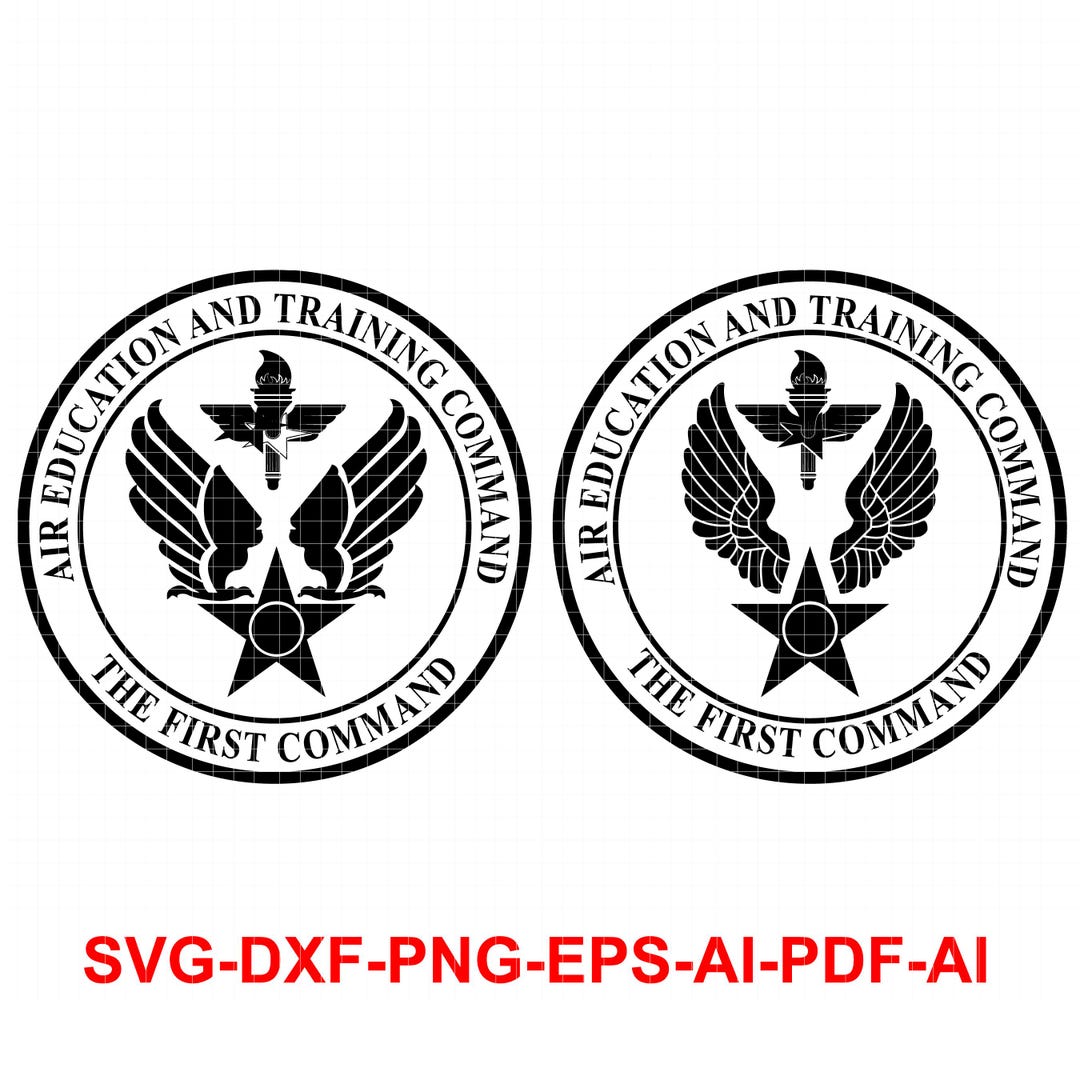 Air EDUCATION, TRAINING COMMAND, Logo, Badge, Laser Cutting, Vector Art ...