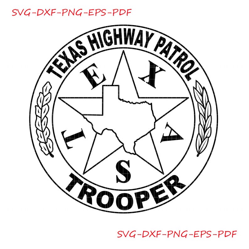 Texas Highway Patrol Trooper Police Logo, Seal, Badge, Custom, Ai ...