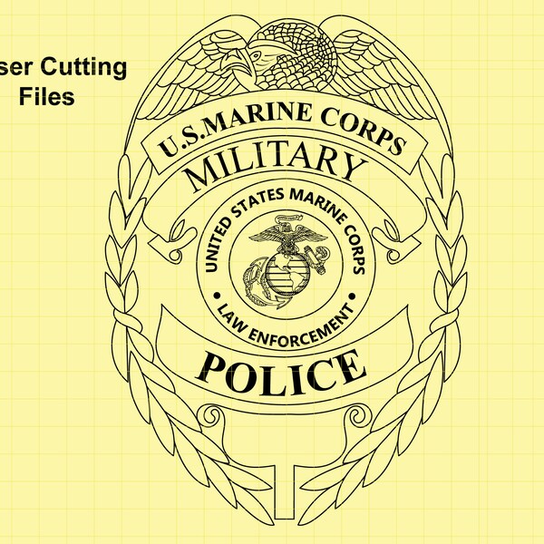 Us Marine Corps Military Police Badge Svg - Etsy