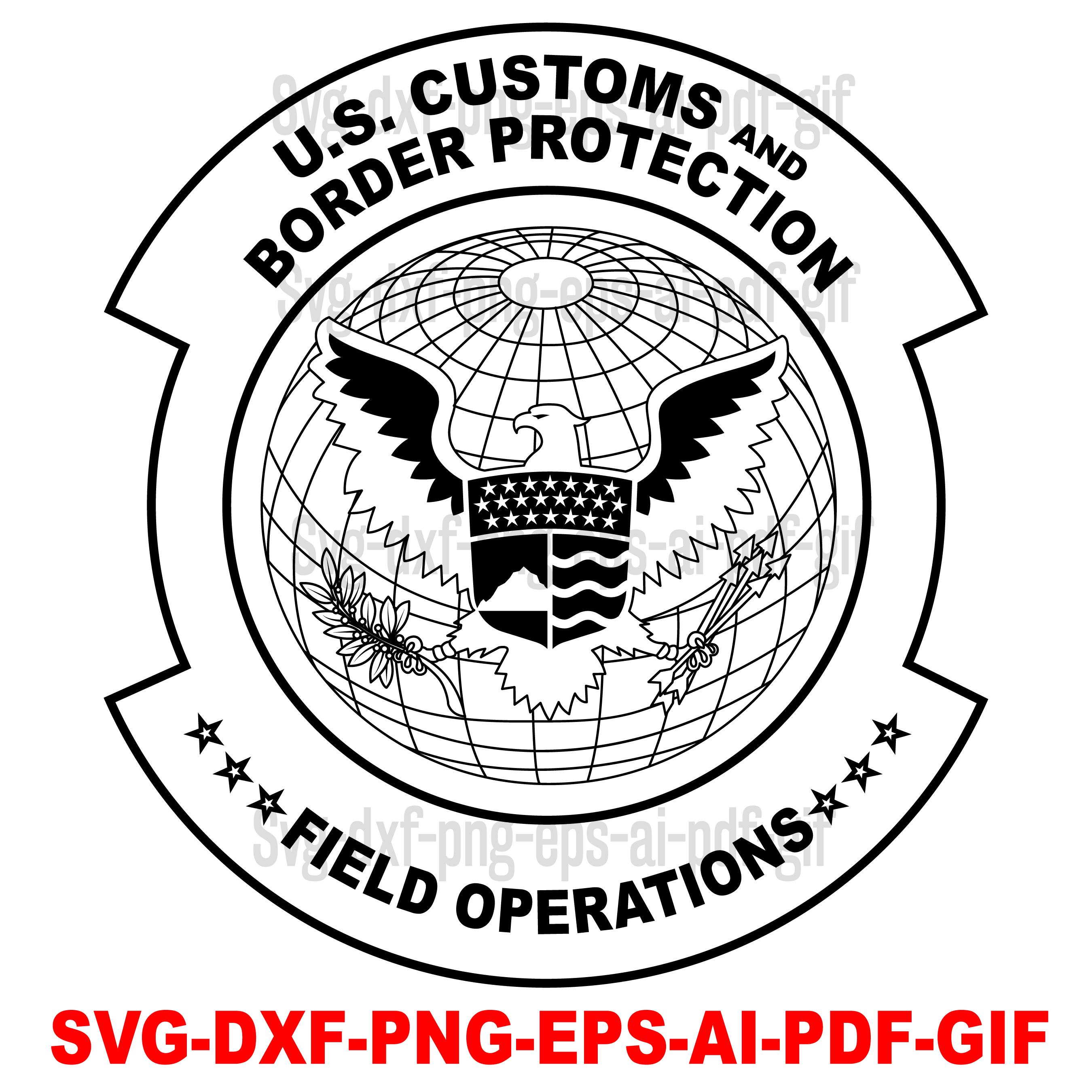 US Customs, and Border Protection, Field Operations, Badge, Laser ...