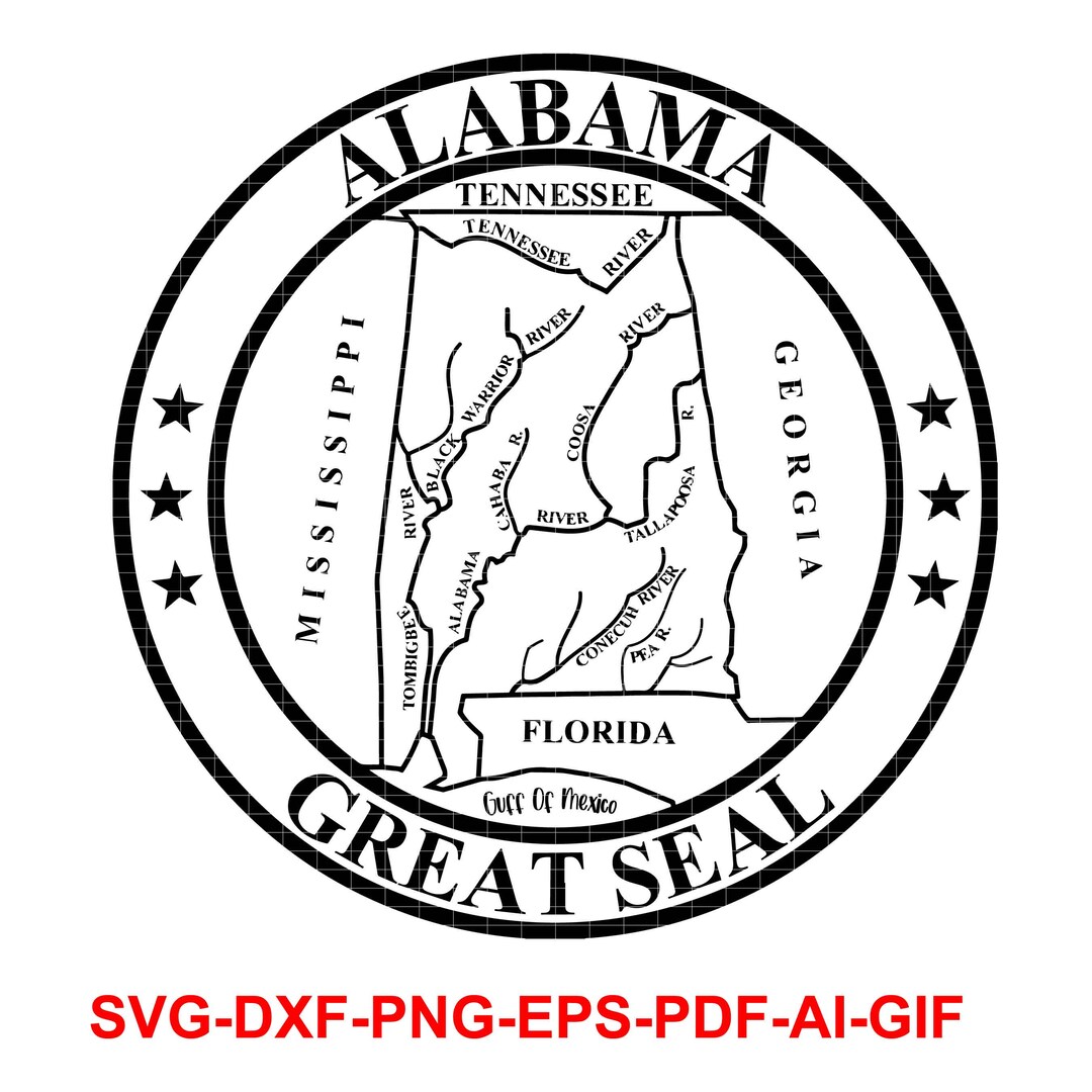 State of Alabama, Republic of Alabama, Badge, Laser Cutting, Vector Art ...