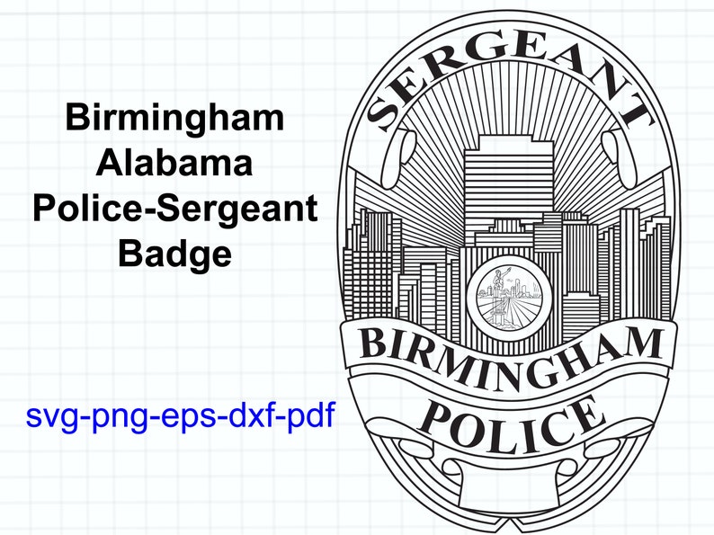 Birmingham-alabama-police-sergeant-badge - Etsy