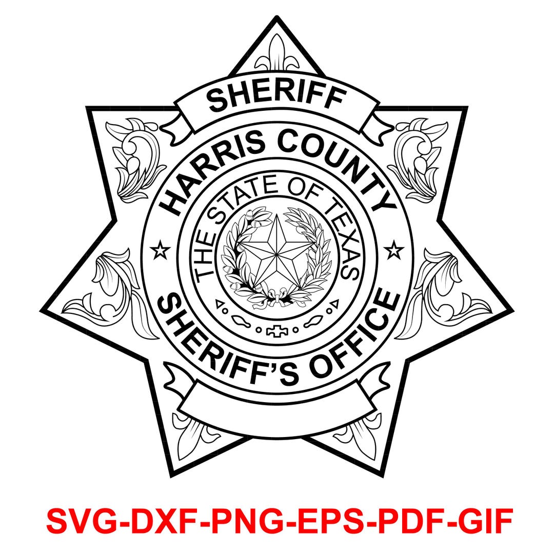 Harris County Sheriff's Office, Badge, Seal, Laser Cutting, Vector Art ...