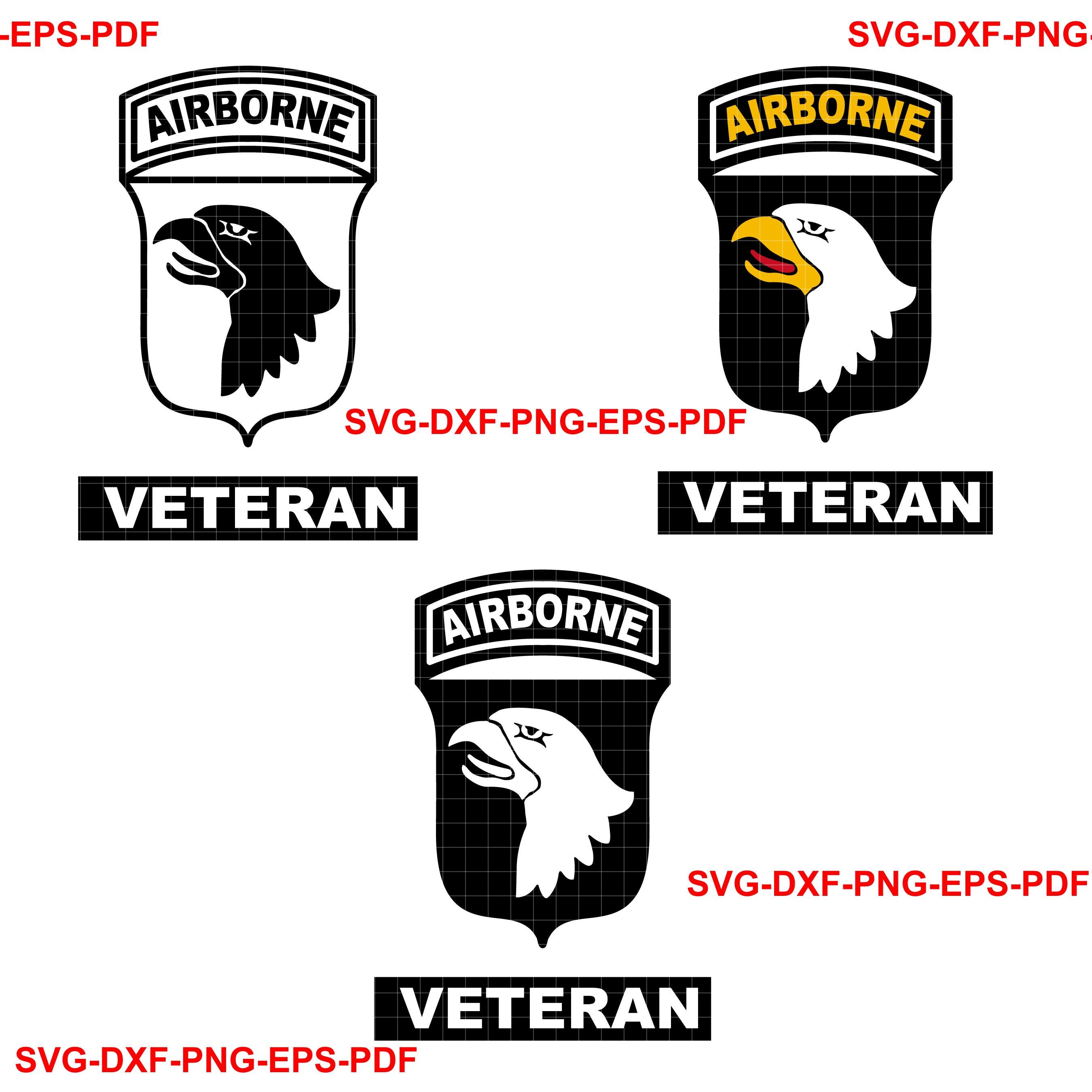 Airborne Veteran SVG Bundle | 101st Screaming Eagles Digital File ...