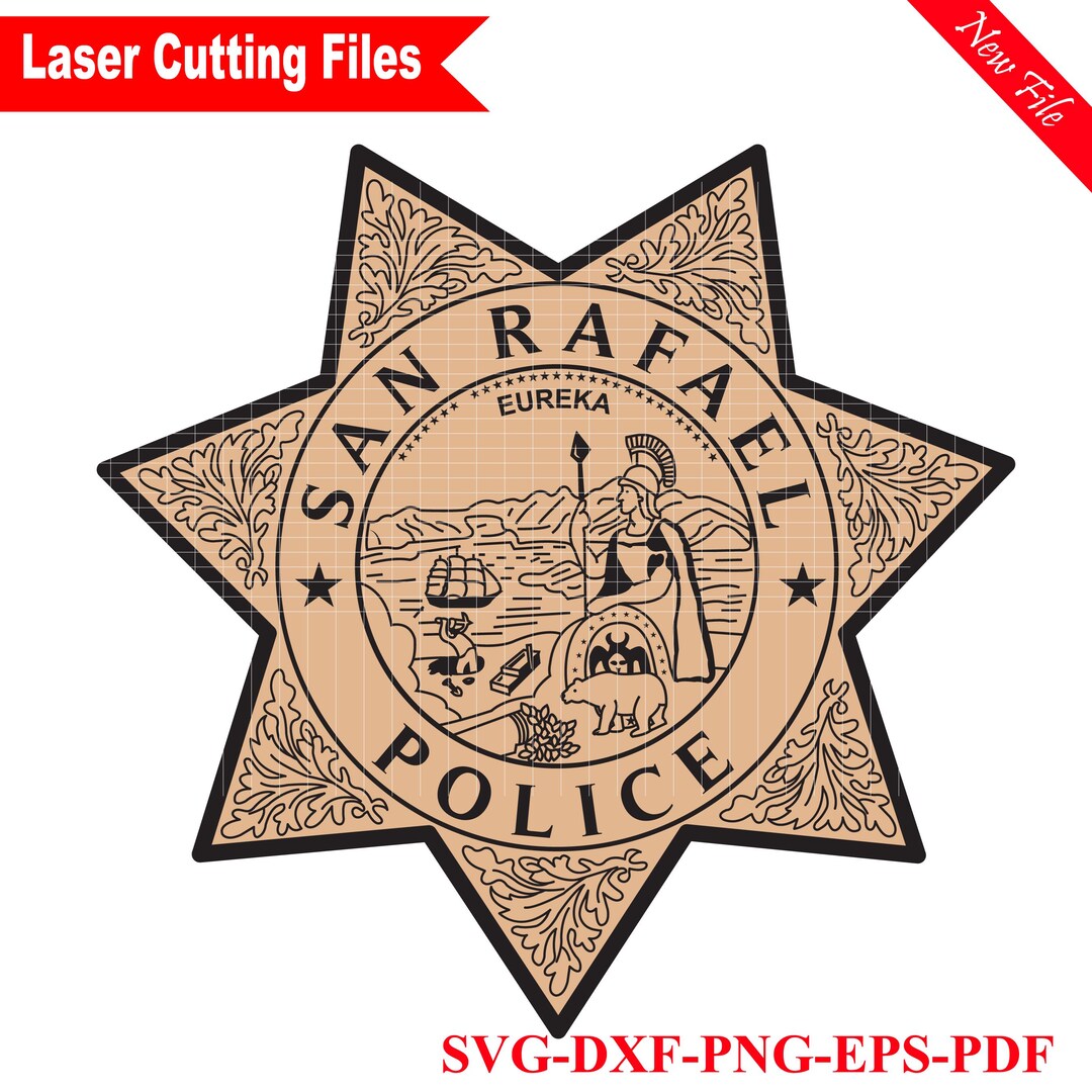 San, Rafael , Police, Officer, Badge, Logo, Seal, Custom, Ai, Vector ...