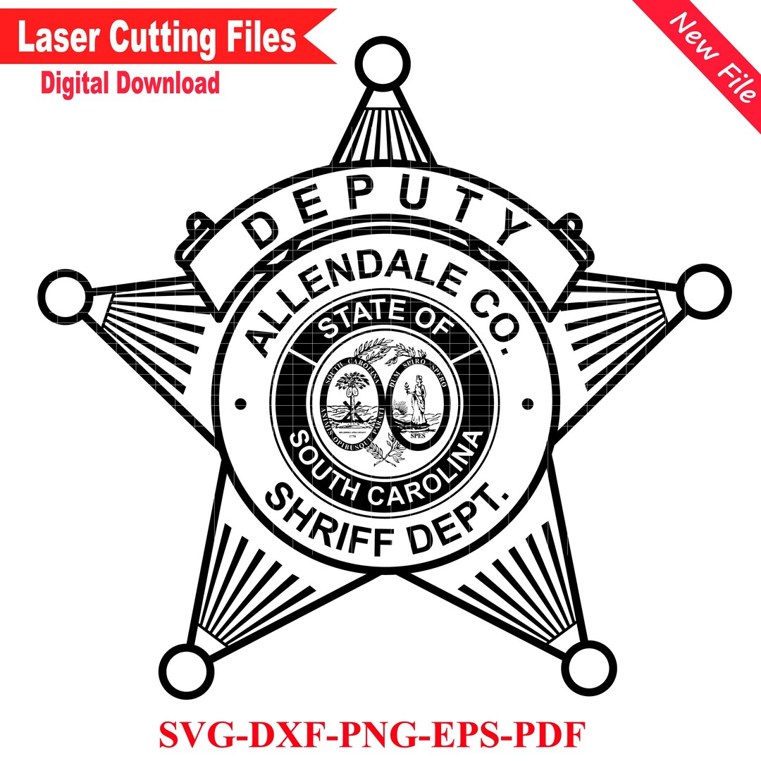 Carolina, Allendale, Co Sheriff Dept, Badge, Seal, Laser Cutting ...