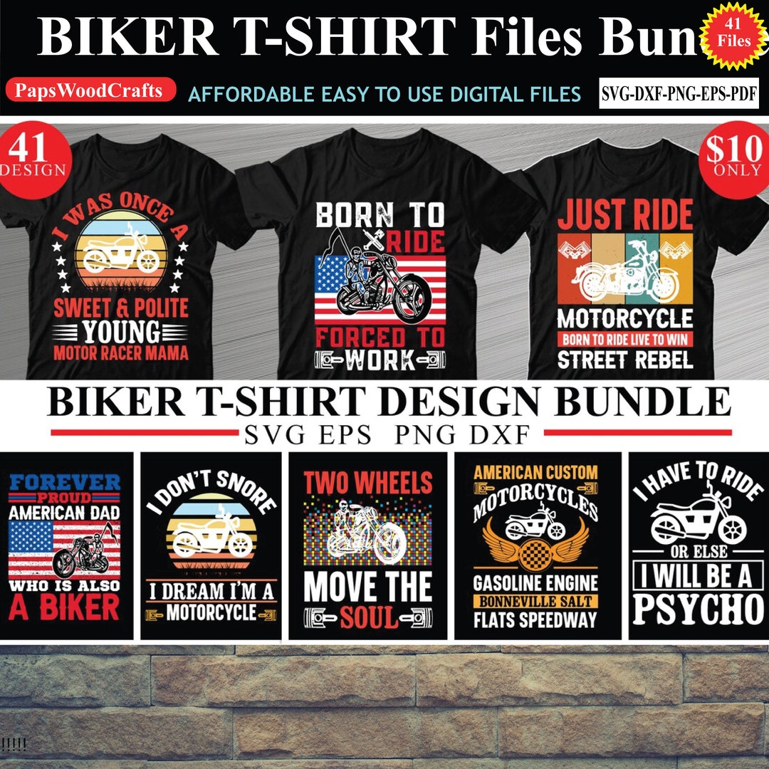 Motorcycle Custom ,bikers Quotes Svg Design Bundle, Bikes T-shirt ...