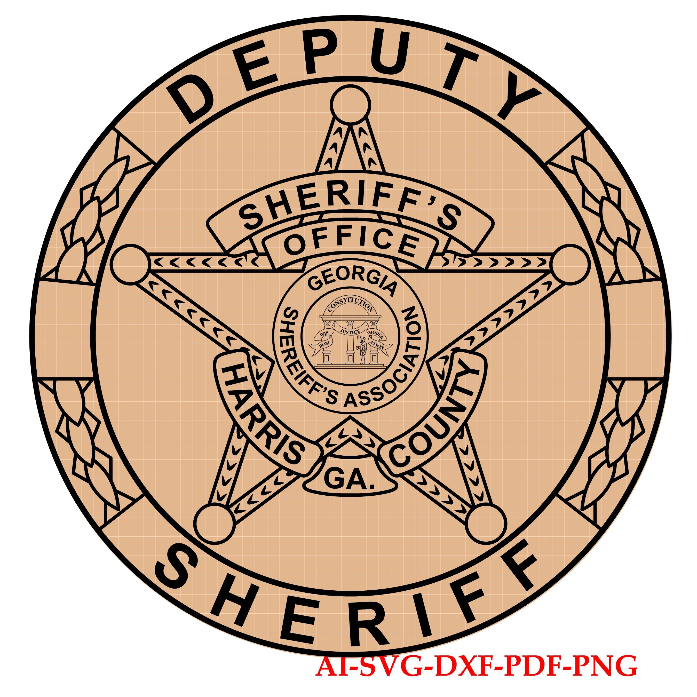 Harris County Sheriff Badge Vector Art, Badge, Logo, Seal, Custom, Ai, Vector, SVG, DXF, PNG ...