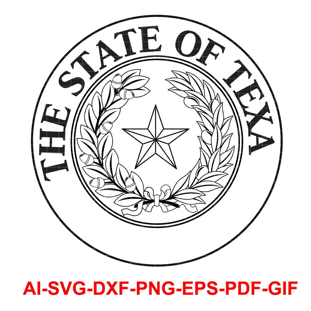 State of Texas, Republic of Texas, Badge, Laser Cutting, Vector Art ...