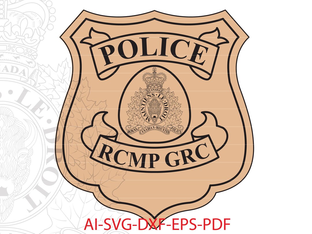 Canadian Mounted Police in Alberta Badge Vector Art, Ai,svg, DXF, PNG ...