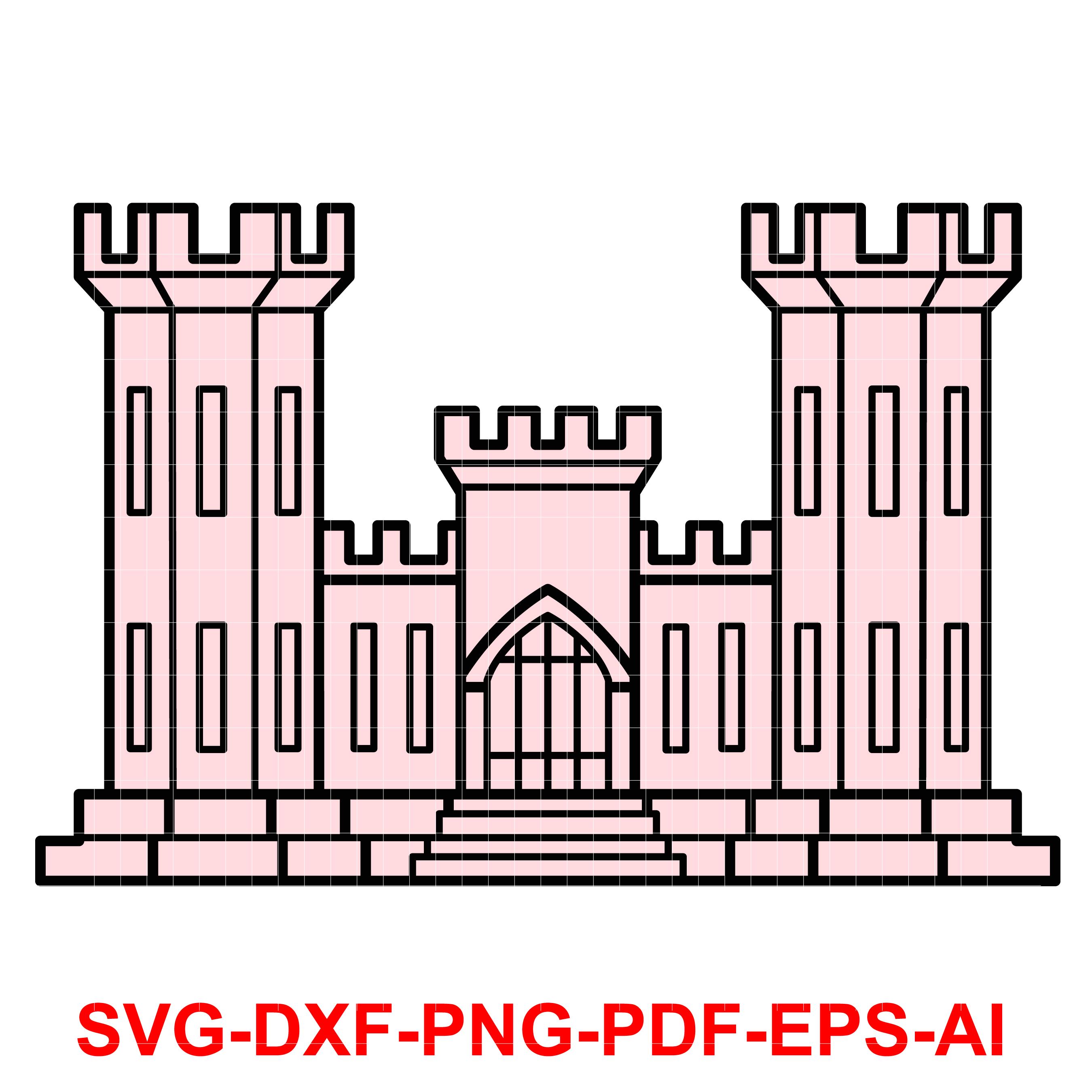 Army, Engineer, Castle, Badge, Seal, Laser Cutting, Vector Art, Cut ...
