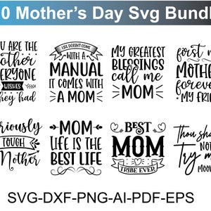 10 Mother’s Day Svg Bundle - Etsy
