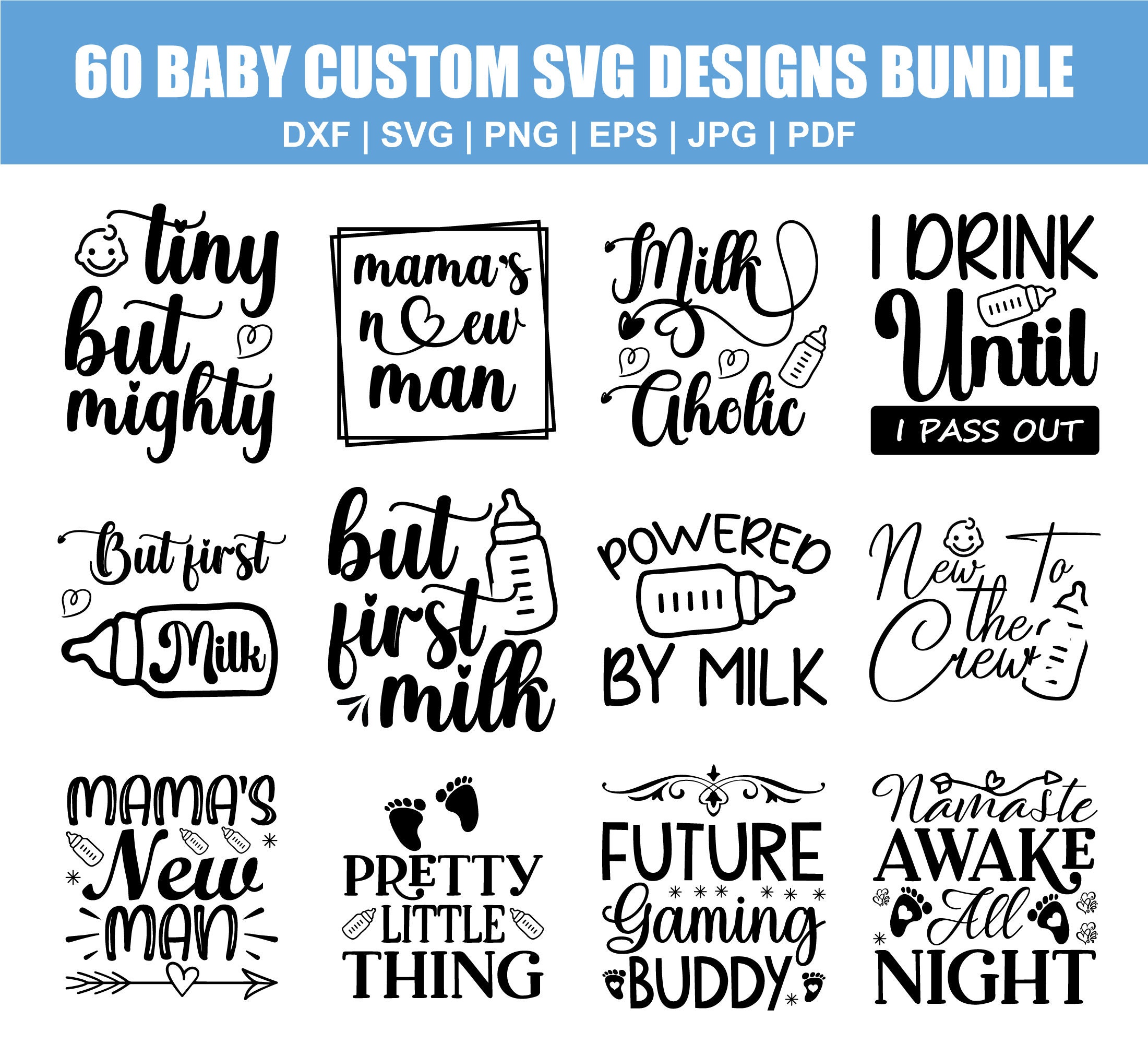 Baby Custom SVG Bundle| Baby Shower SVG| Newborn SVG Bundle| Baby Quote ...