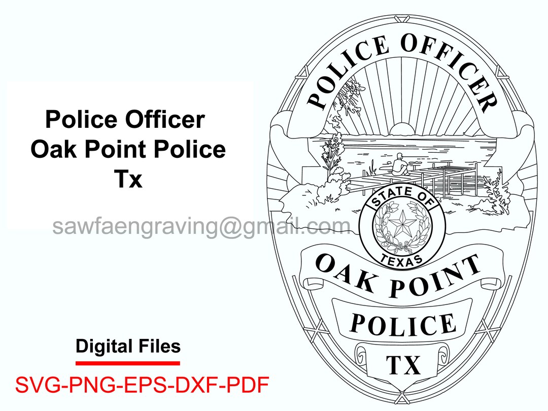 Personalized Police Officer Oak Point Police Tx - Etsy