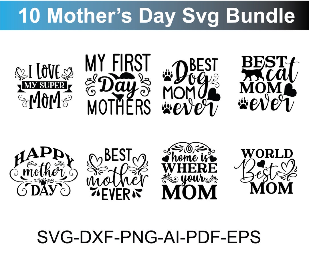 10 Mother’s Day Svg Bundle - Etsy