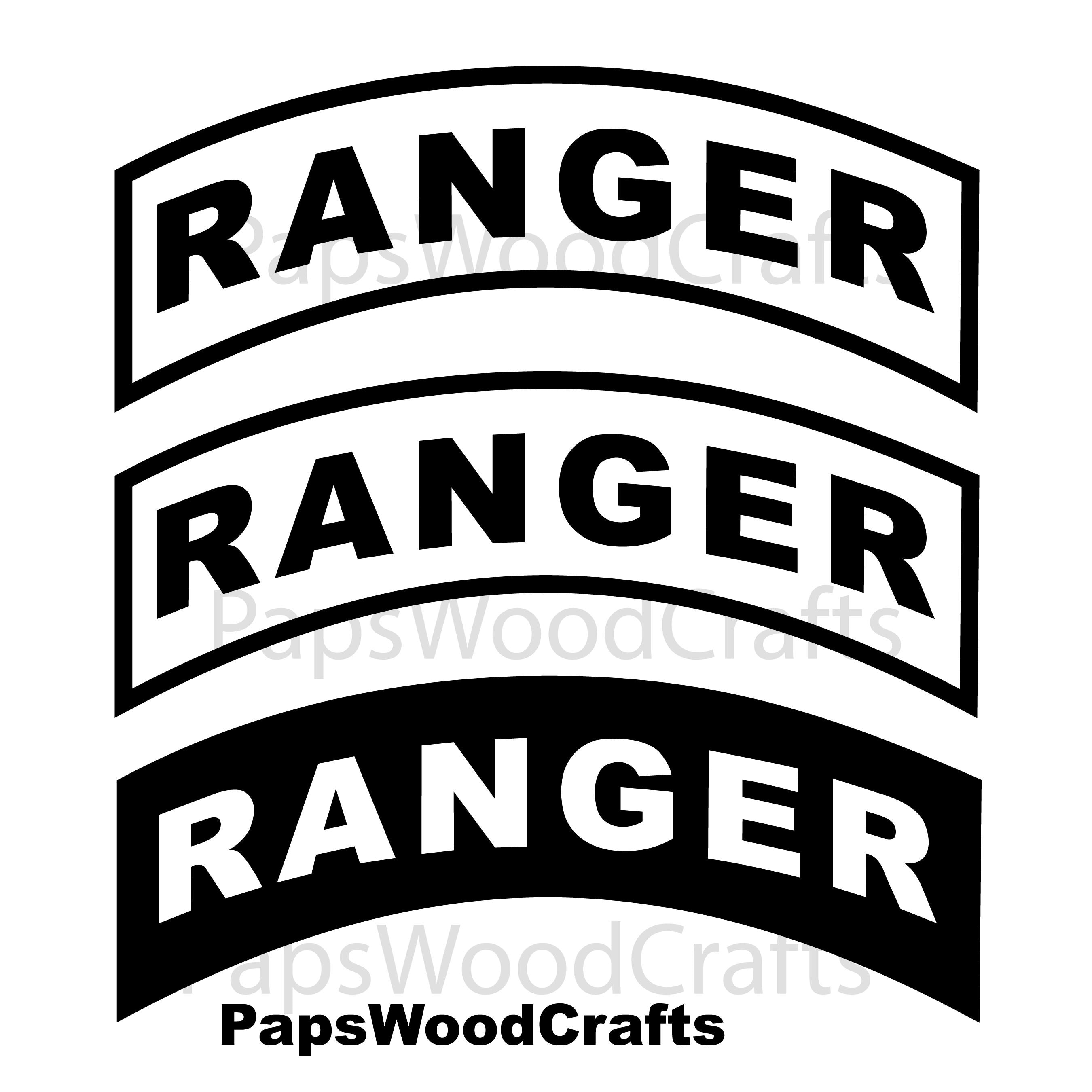 US Army Ranger Tab Files, Laser Cutting, Vector Art, Cut Files, Digital ...