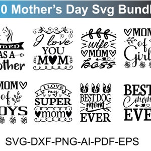 10 Mother’s Day Svg Bundle - Etsy