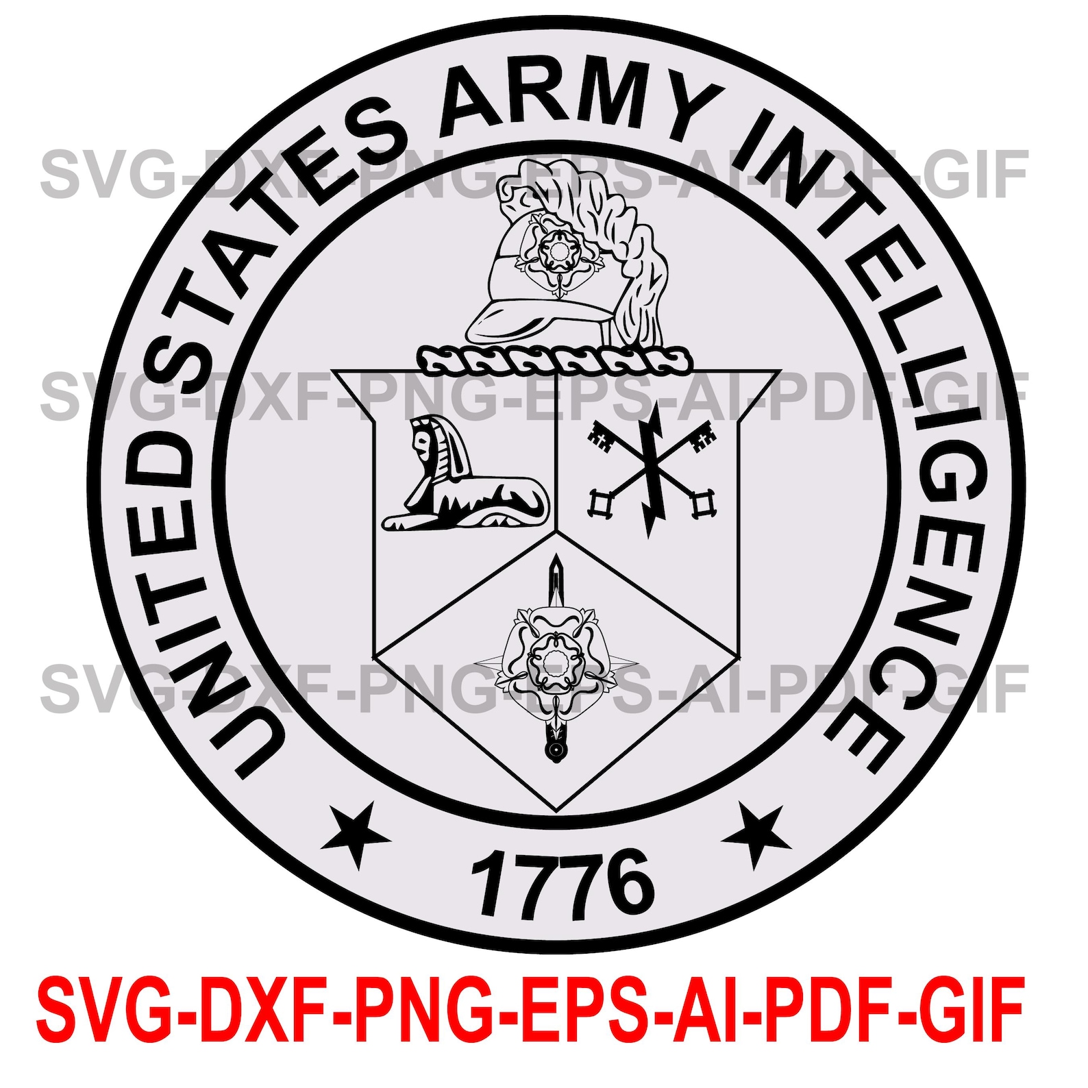 United States Army, Military Intelligence, Logo, Badge, Laser Cutting ...