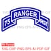 75th Ranger Regiment Scroll SVG - Military Insignia Digital File - Etsy
