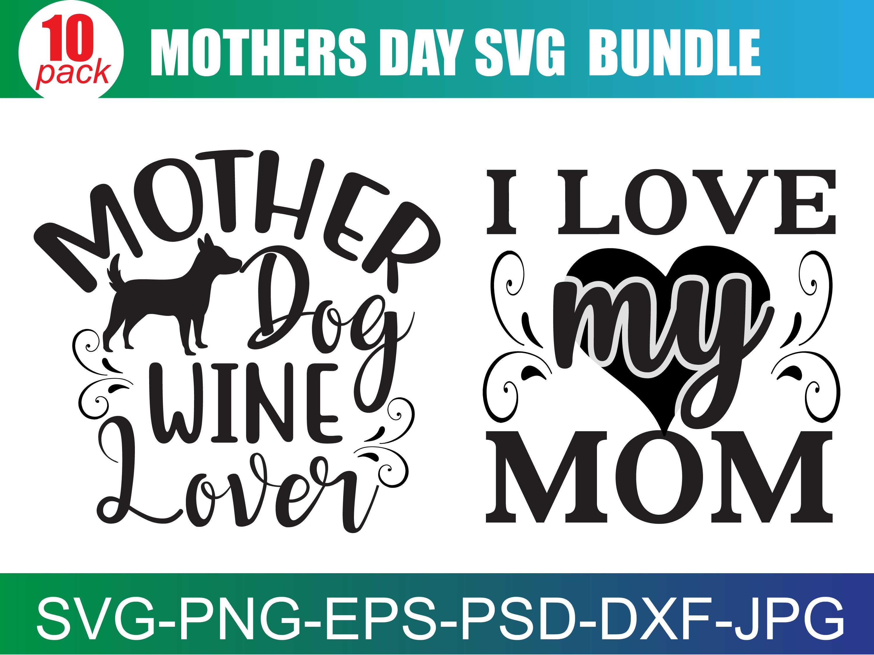10 Mother’s Day Svg Bundle - Etsy