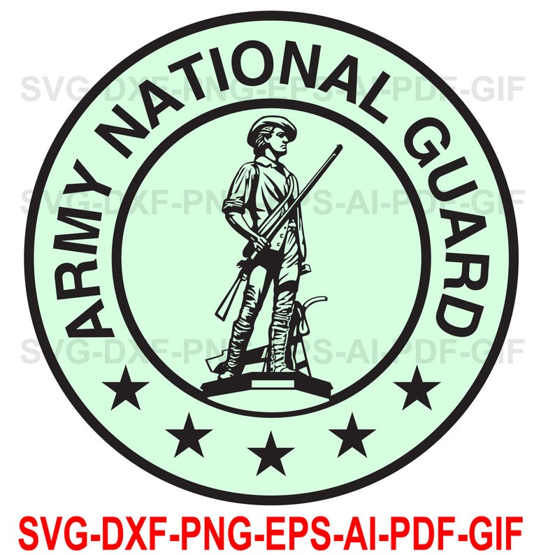 United States, Army National Guard, Logo, Badge, Laser Cutting, Vector ...