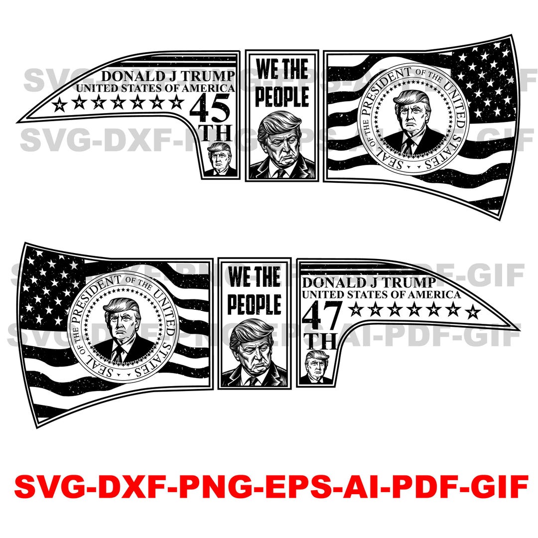 Fire Axe Scroll, With Donald Trump, Laser Cutting, Vector Art, Cut ...