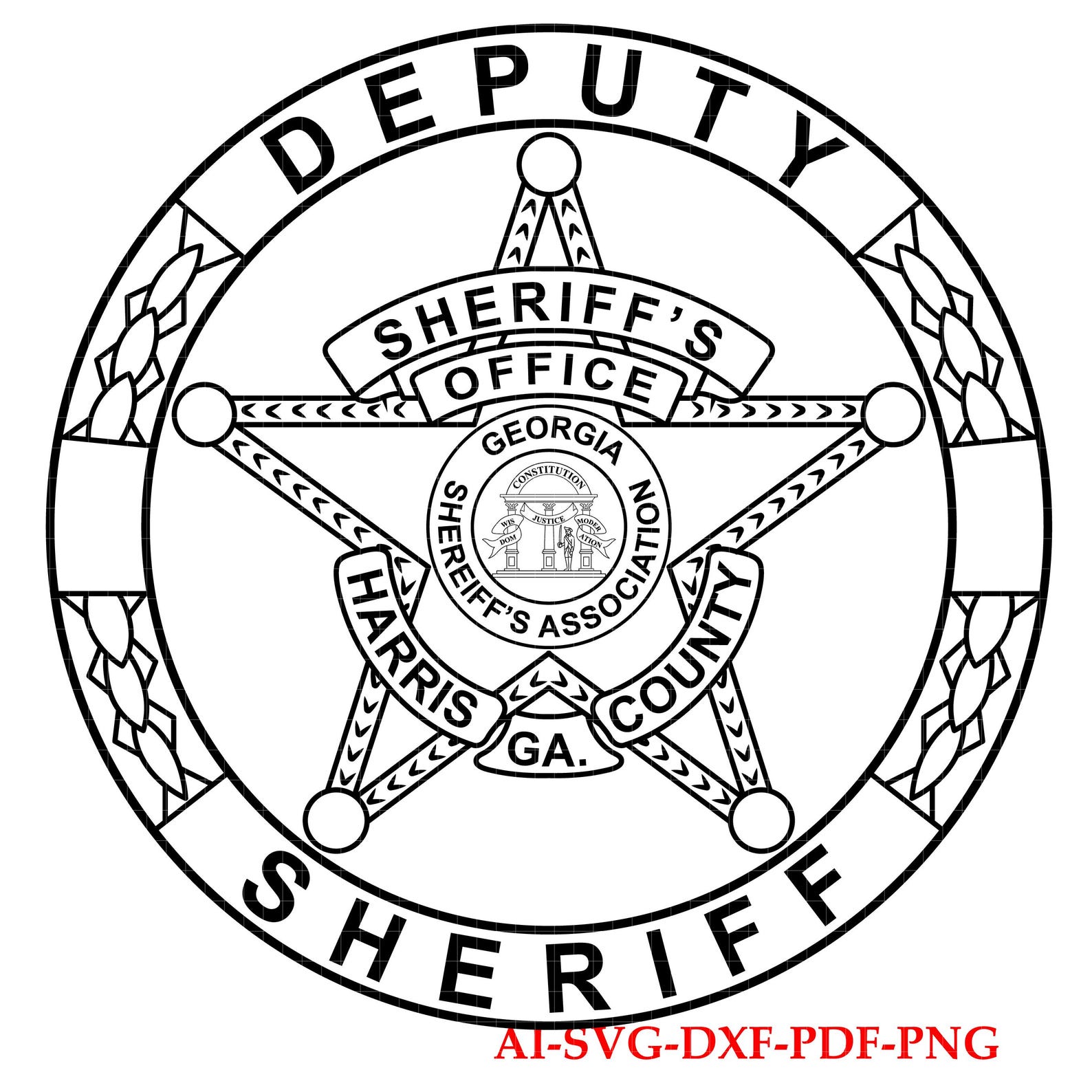 Harris County Sheriff Badge Vector Art, Badge, Logo, Seal, Custom, Ai ...