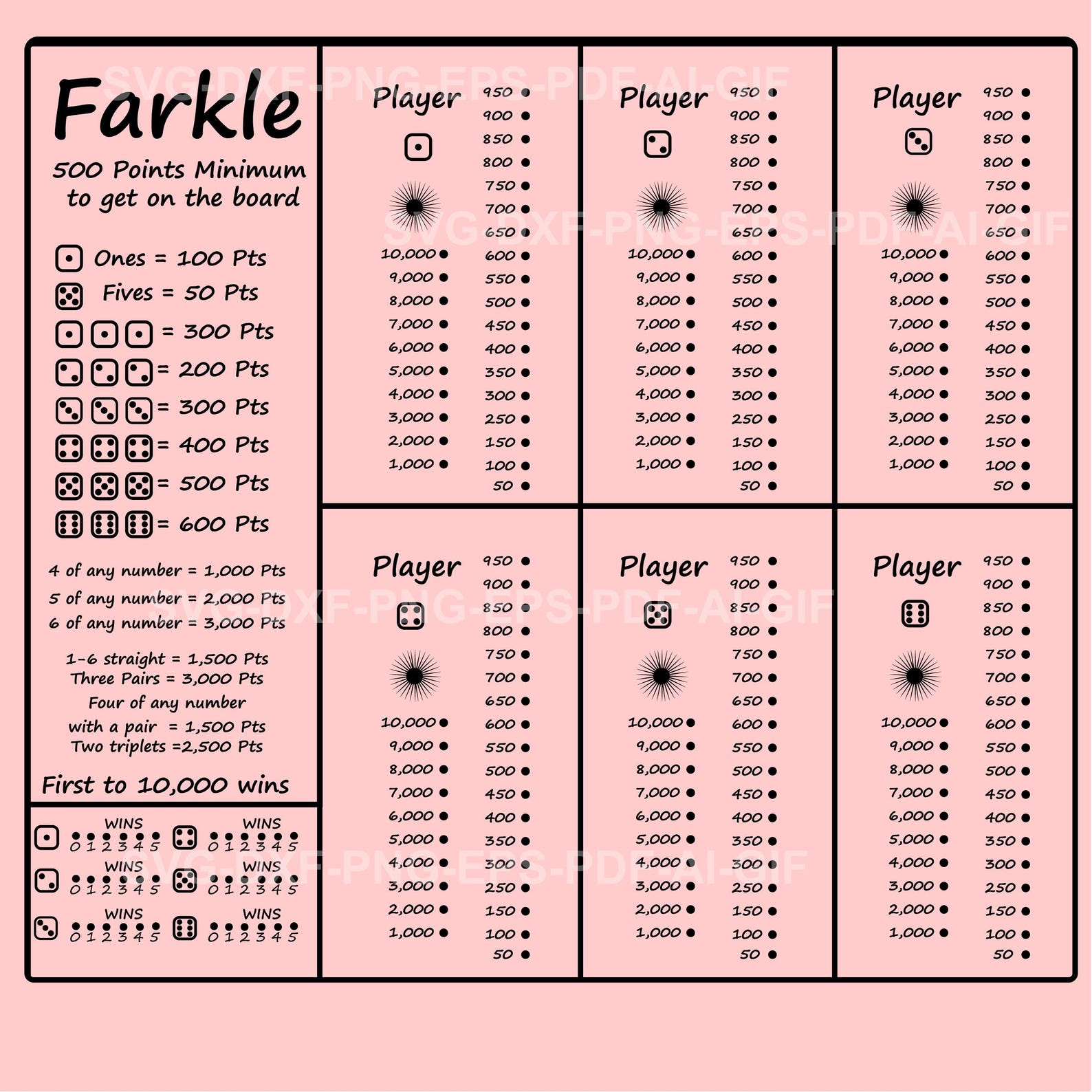 FARKLE Game, Badge, Seal, Logo, Laser Cutting, Vector Art, Cut Files ...
