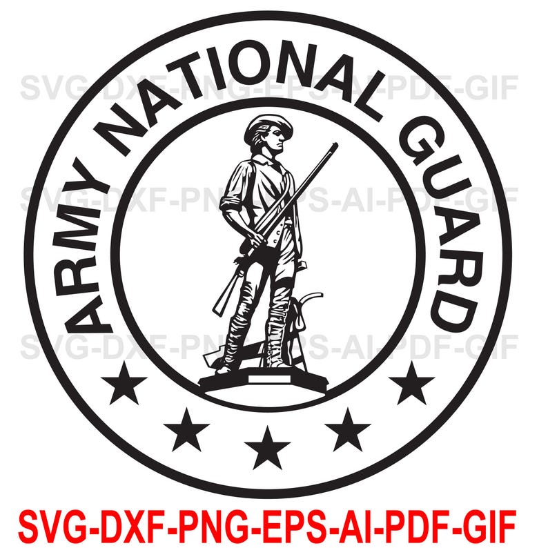 United States, Army National Guard, Logo, Badge, Laser Cutting, Vector ...