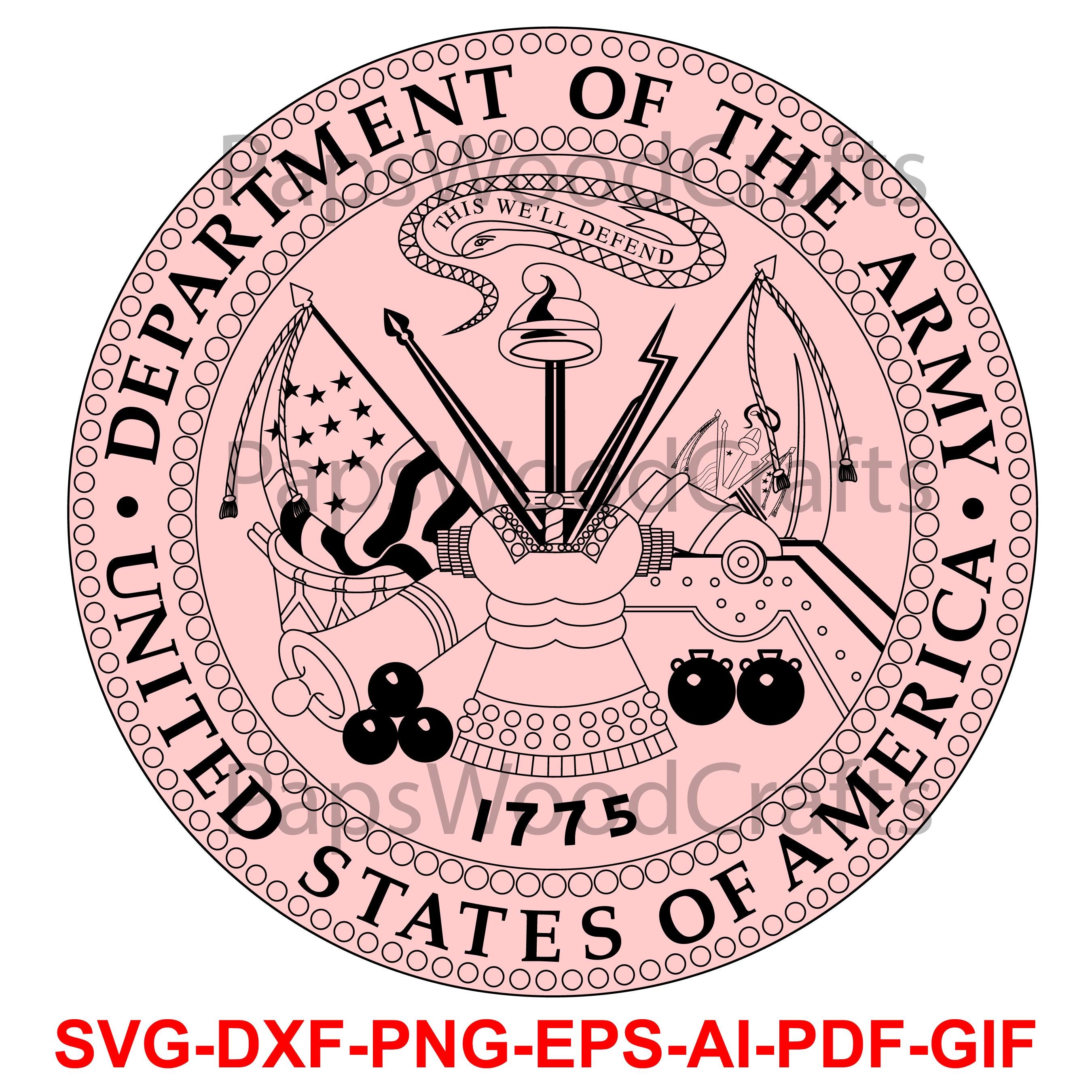 Department, United States Army, Logo, Badge, Seal, Laser Cutting ...