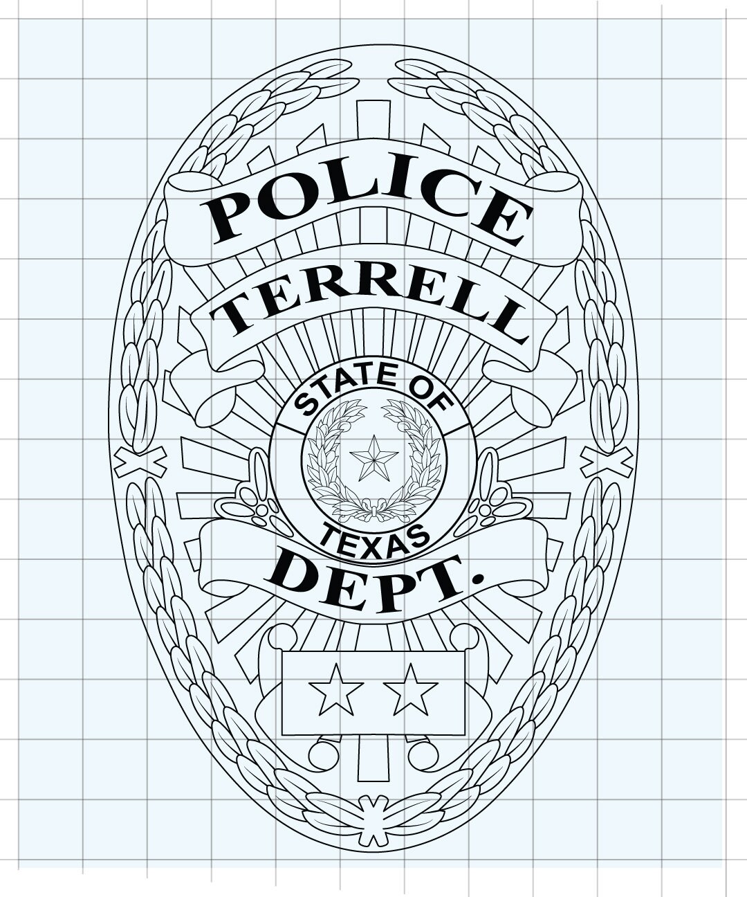 Police Terrell State of Texas Dept Badges - Etsy